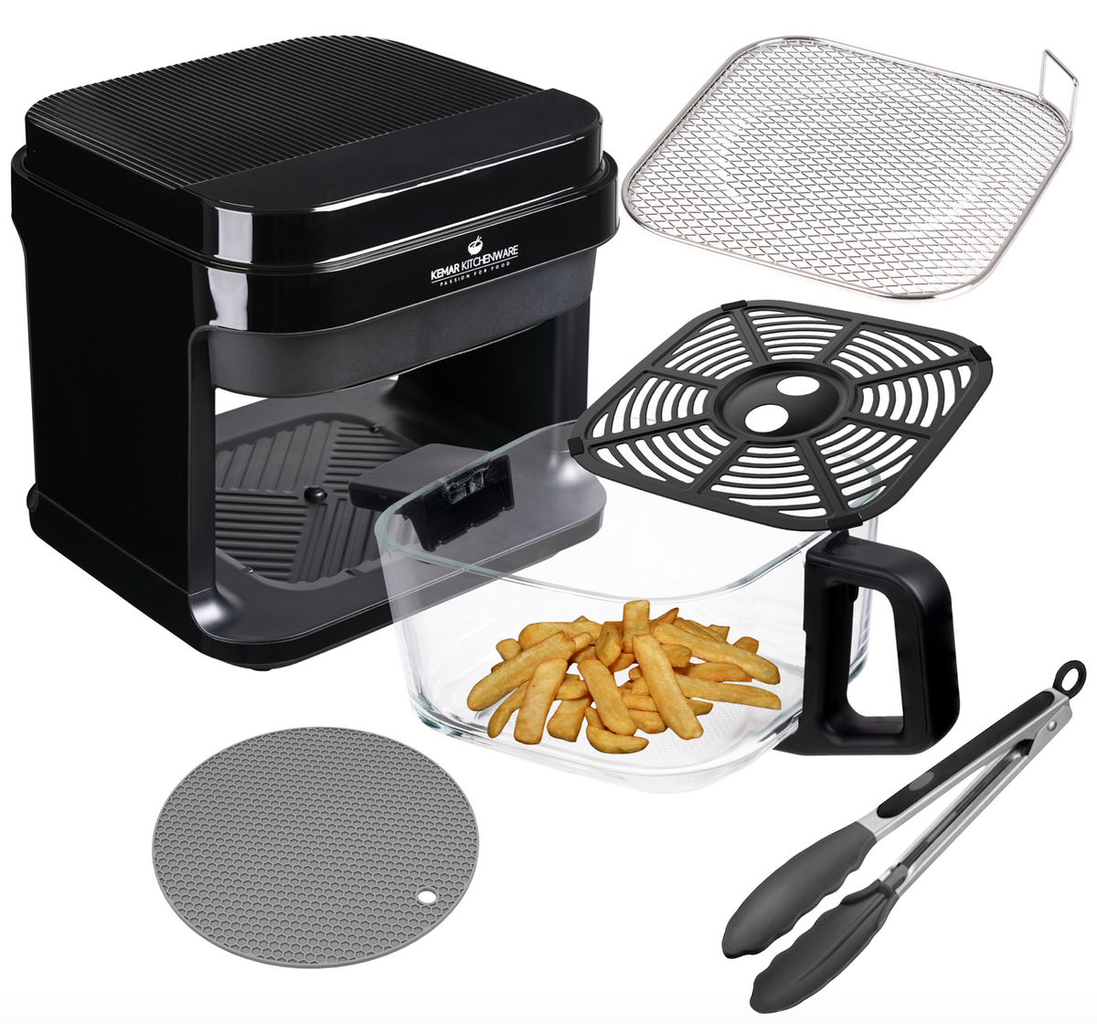 Heißluftfritteuse Glas KHF-550 online kaufen | KeMar Kitchenware – KeMar GmbH | Kitchenware ...